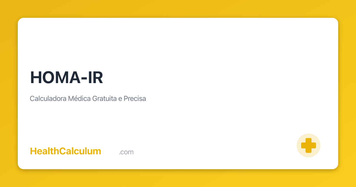 Calculadora HOMA-IR - Índice de Resistencia a la Insulina | HealthCalculum