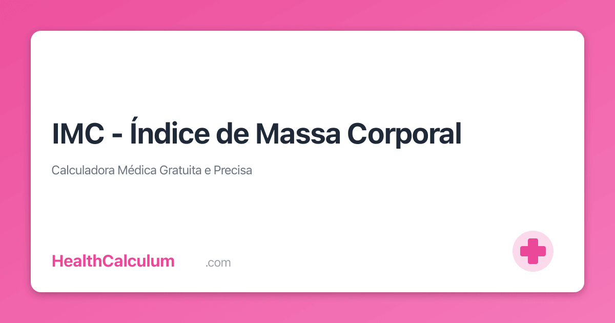 Calculadora de IMC | HealthCalculum