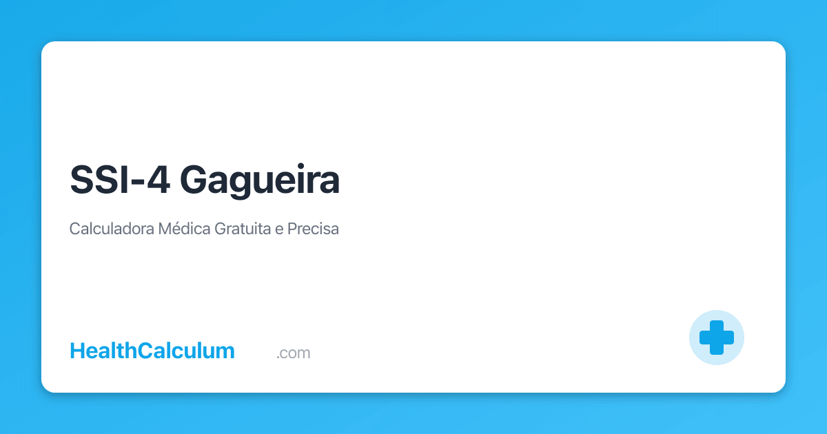 Stuttering Severity Calculator (SSI-4) | HealthCalculum | HealthCalculum