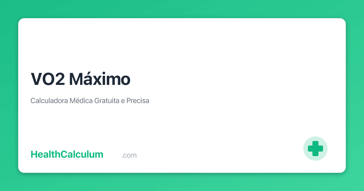 VO2 Max Calculator | Fitness | HealthCalculum | HealthCalculum